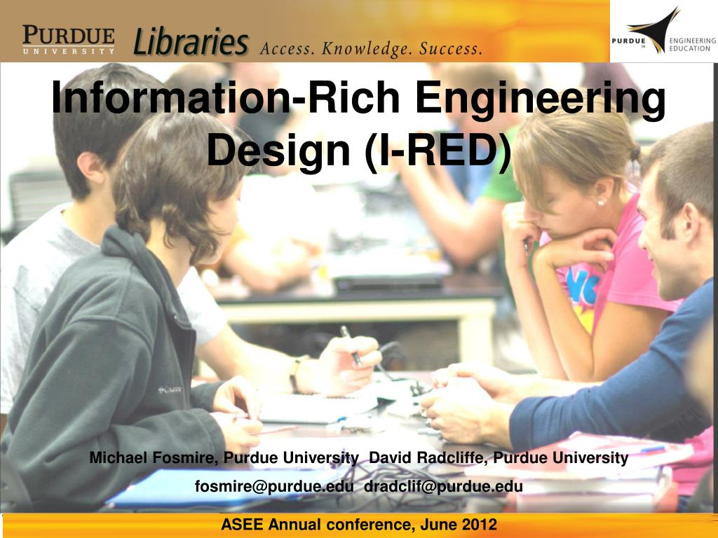 PPT - Information-Rich Engineering Design (I-RED) PowerPoint ...