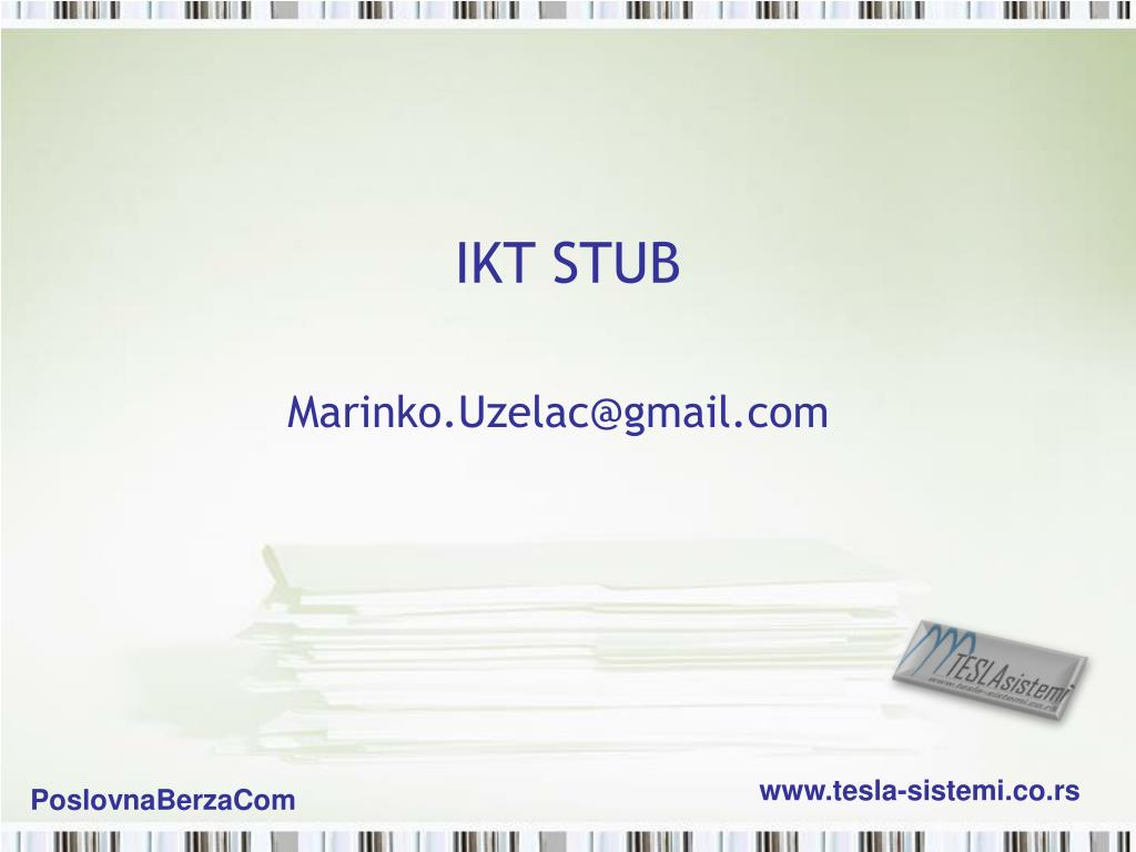 PPT - IKT STUB PowerPoint Presentation, free download - ID:4979185