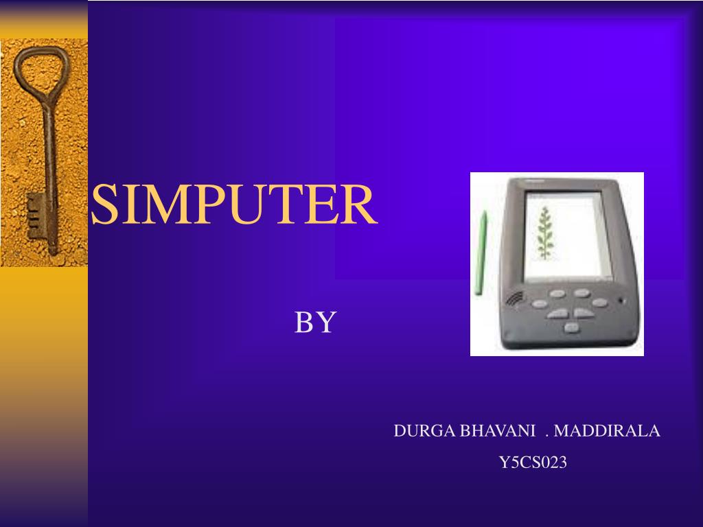 PPT - SIMPUTER PowerPoint Presentation, free download - ID:4979590