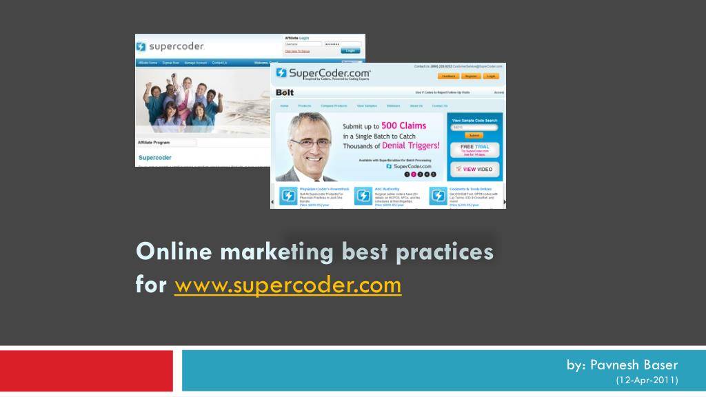 PPT - Online marketing best practices for supercoder PowerPoint ...