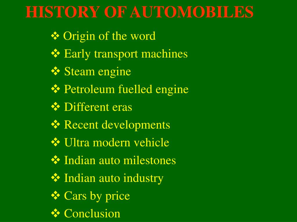 PPT - HISTORY OF AUTOMOBILES PowerPoint Presentation, free download ...