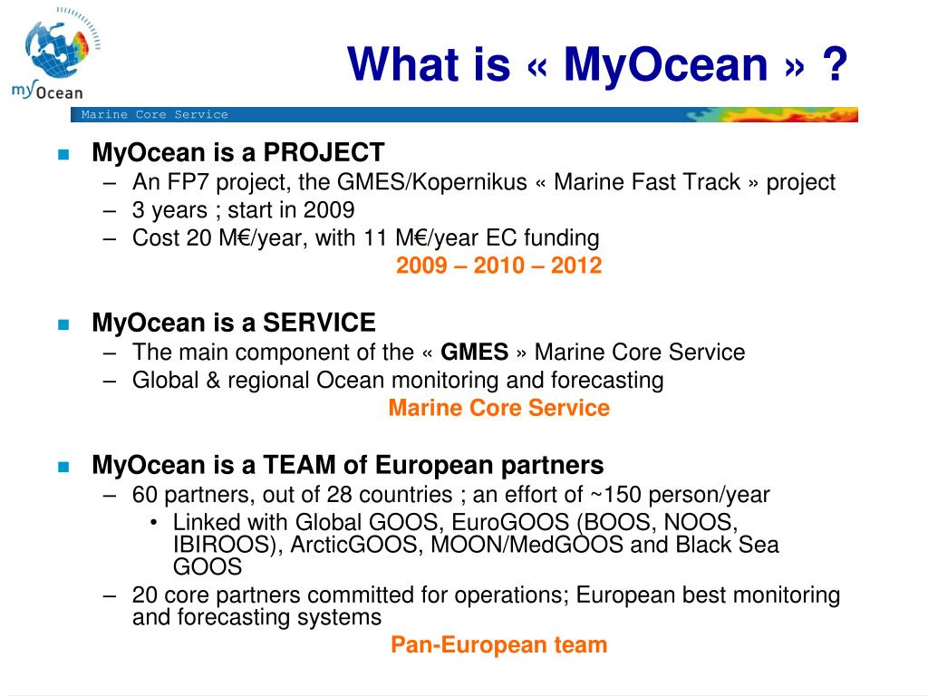 PPT - What is « MyOcean » ? PowerPoint Presentation, free download - ID ...
