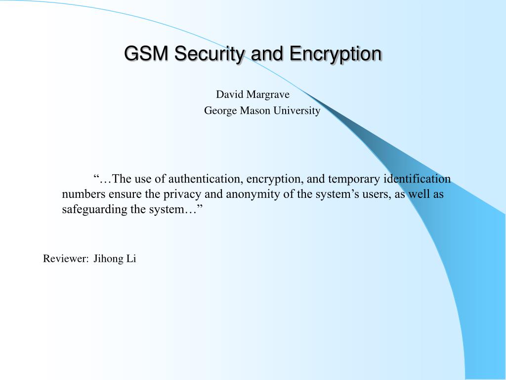 PPT - GSM Security and Encryption PowerPoint Presentation, free ...