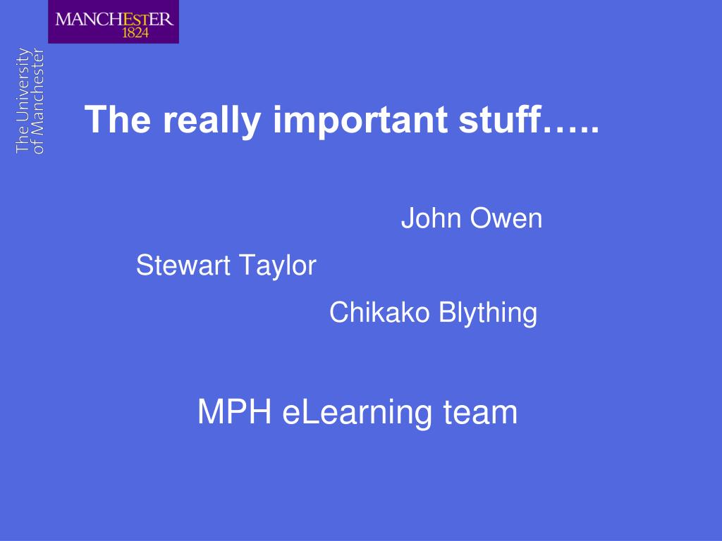 PPT - The really important stuff….. PowerPoint Presentation, free ...
