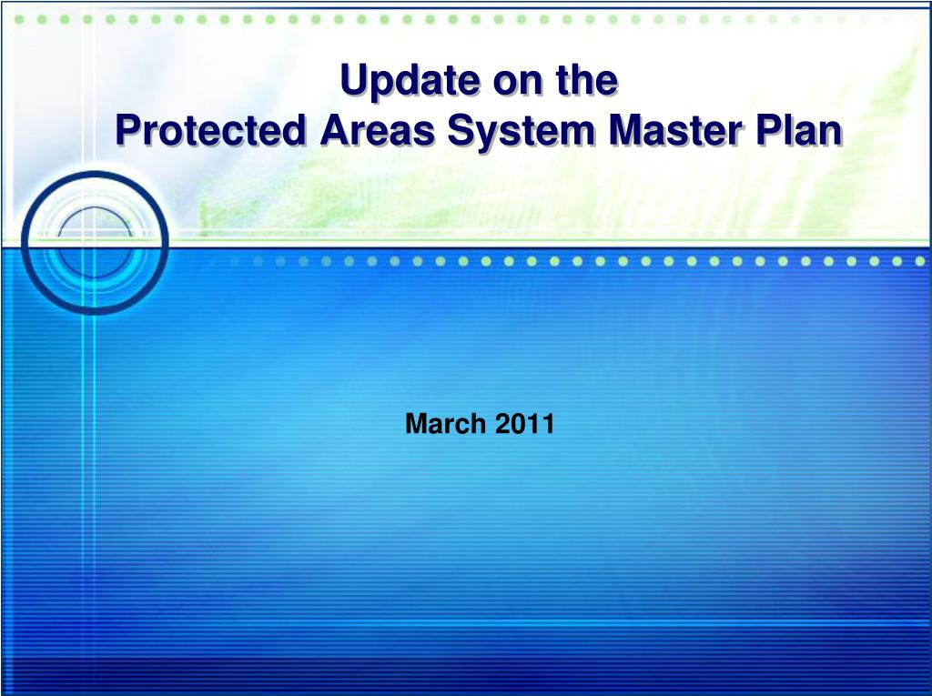 PPT - Update on the Protected Areas System Master Plan PowerPoint ...