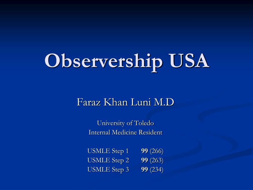 PPT - Observership USA PowerPoint Presentation, free download - ID:4994993