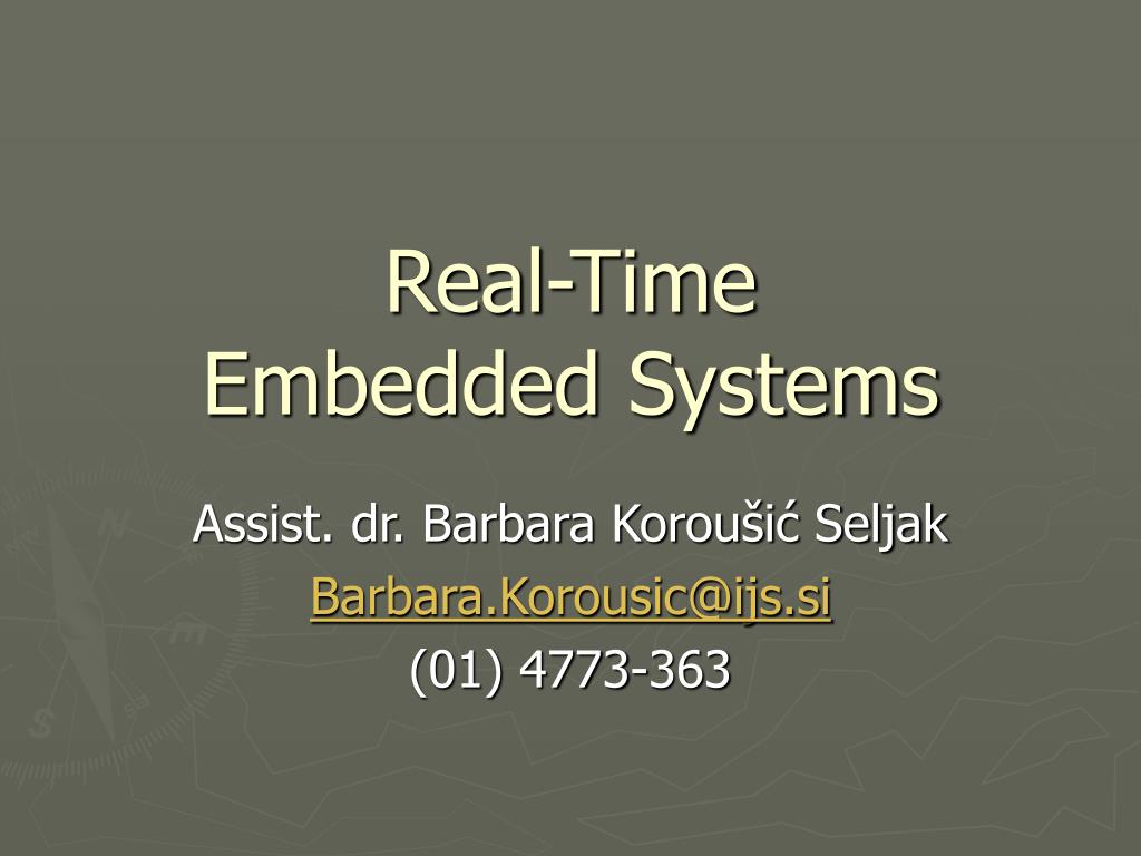 PPT - Real-Time Embedded Systems PowerPoint Presentation, free download ...