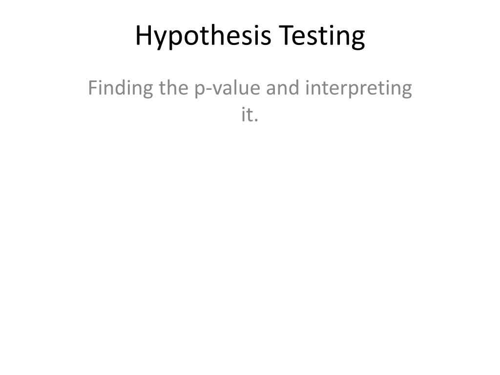PPT - Hypothesis Testing PowerPoint Presentation, free download - ID ...