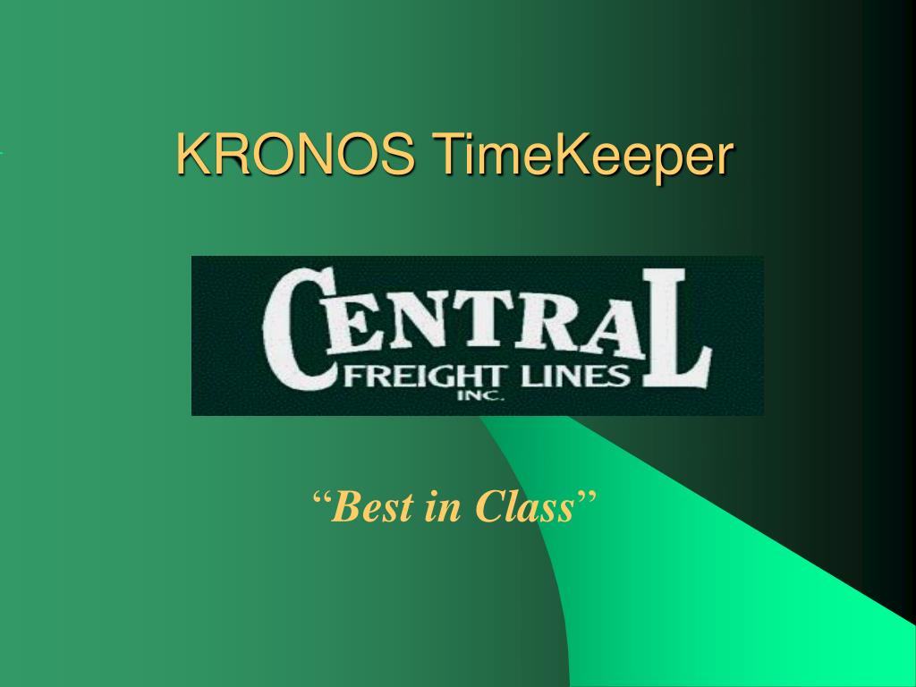 PPT - KRONOS TimeKeeper PowerPoint Presentation, free download - ID:4996534