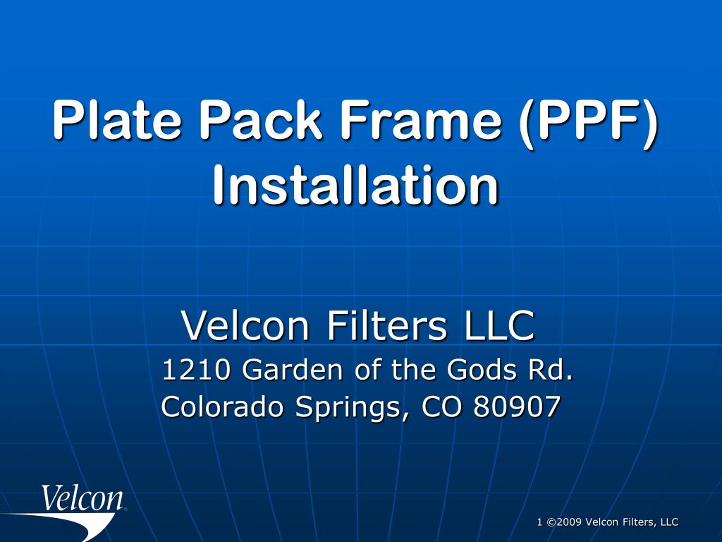 PPT - Plate Pack Frame (PPF) Installation PowerPoint Presentation, free ...
