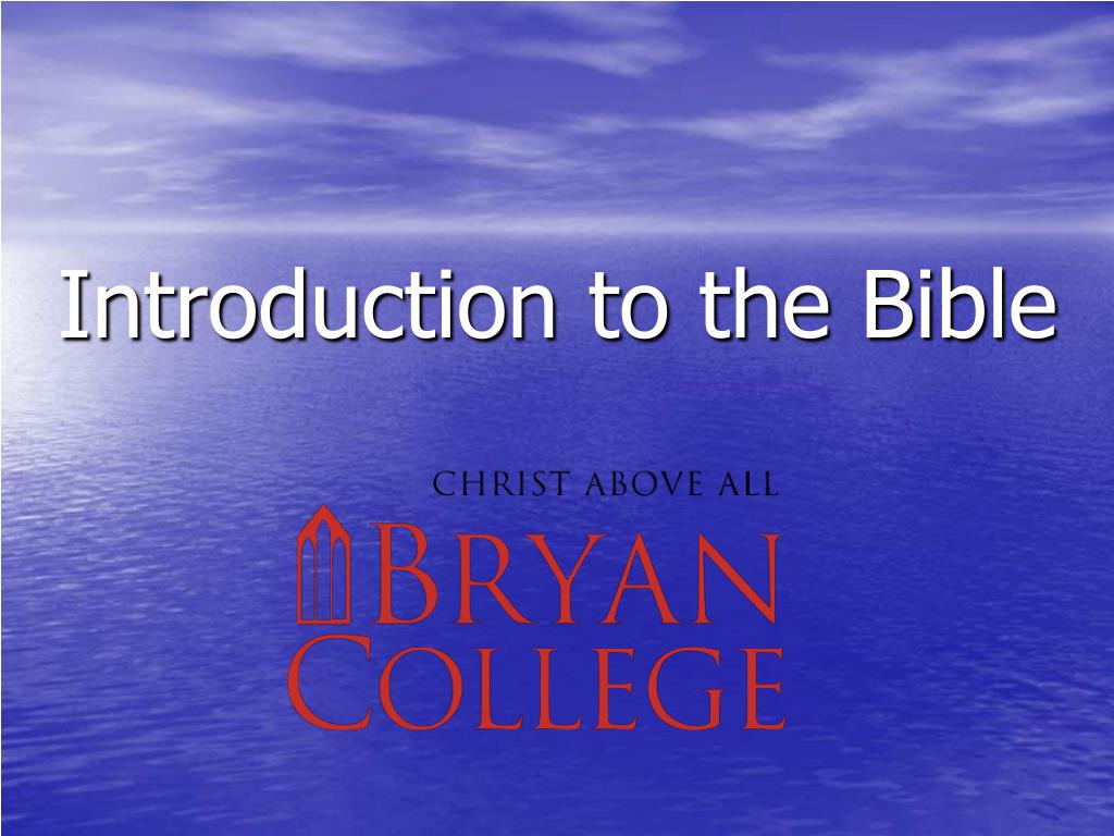 PPT - Introduction to the Bible PowerPoint Presentation, free download ...