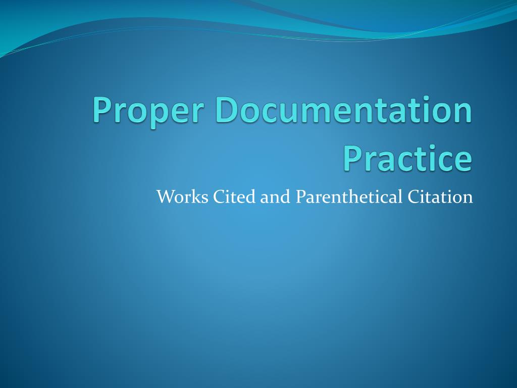 PPT - Proper Documentation Practice PowerPoint Presentation, free ...