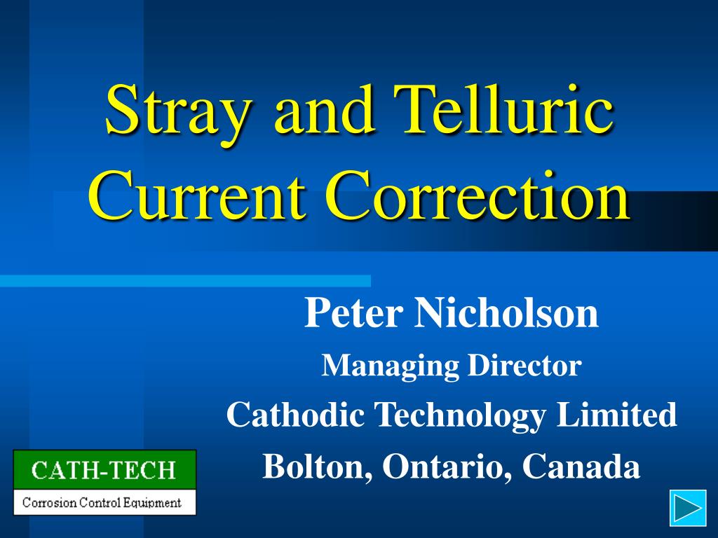 PPT - Stray and Telluric Current Correction PowerPoint Presentation ...