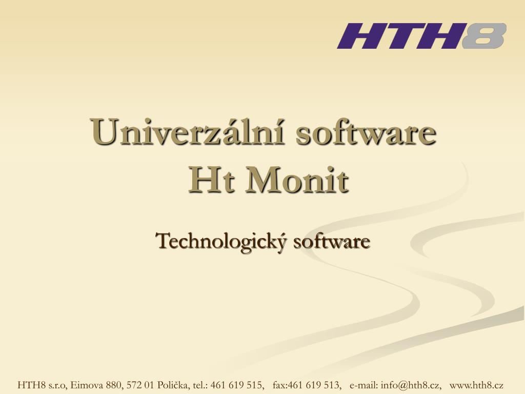 PPT - Univerzální software Ht Monit PowerPoint Presentation, free ...