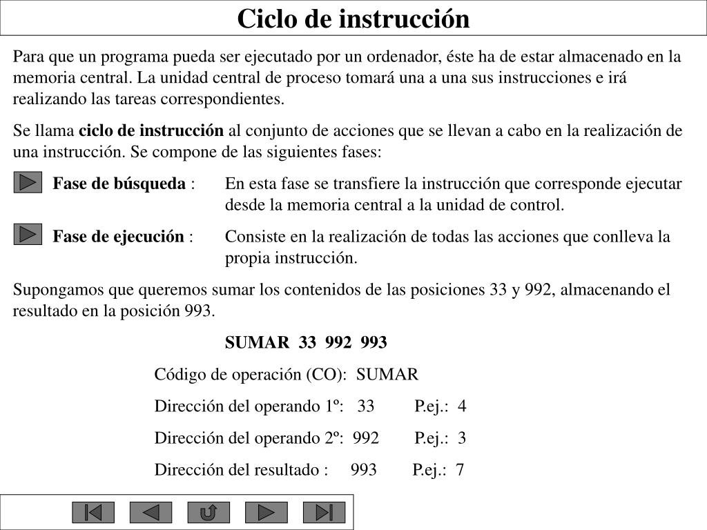 PPT - Ciclo de instrucción PowerPoint Presentation, free download - ID ...