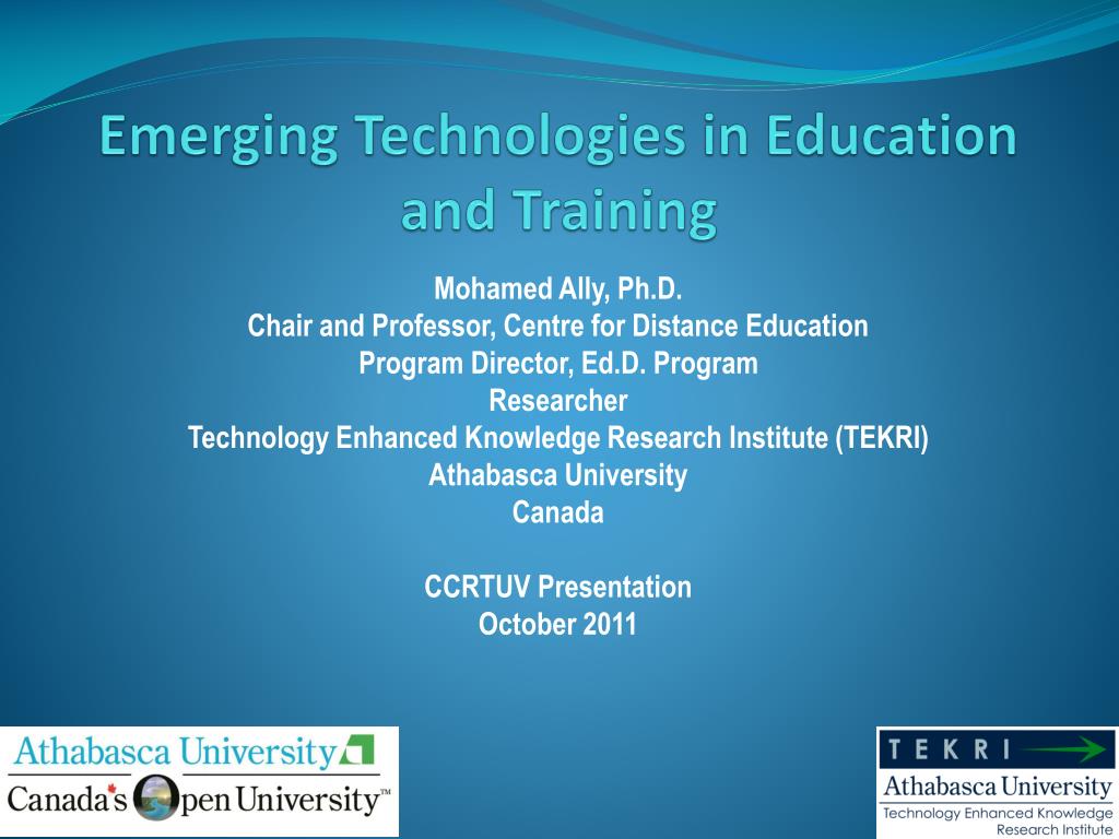 PPT - Emerging Technologies in Education and Training PowerPoint ...