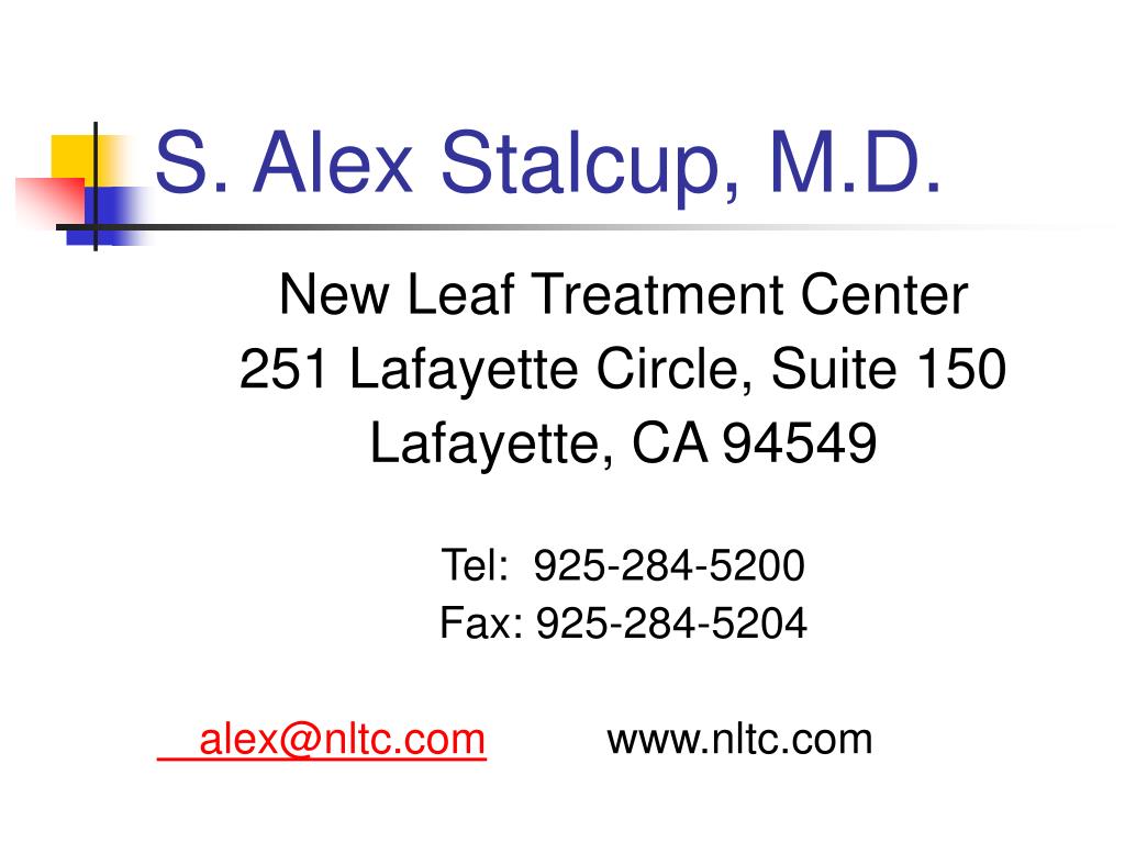 PPT - S. Alex Stalcup, M.D. PowerPoint Presentation, free download - ID ...