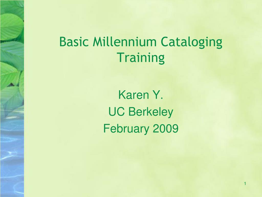 PPT - Basic Millennium Cataloging Training PowerPoint Presentation, free download - ID:5011625