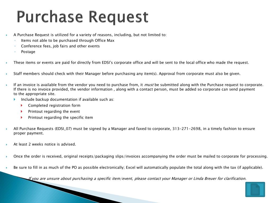 PPT - Purchase Request PowerPoint Presentation, free download - ID:5015878