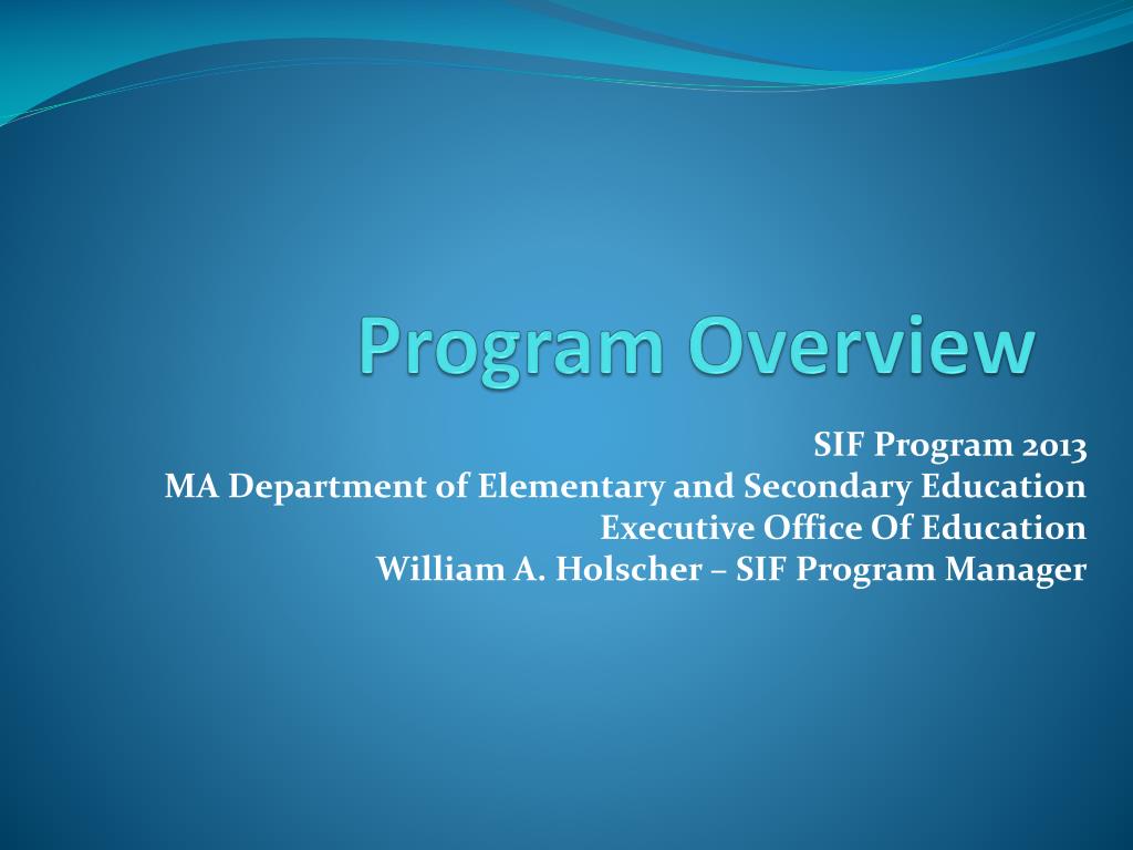 PPT - Program Overview PowerPoint Presentation, free download - ID:5016148