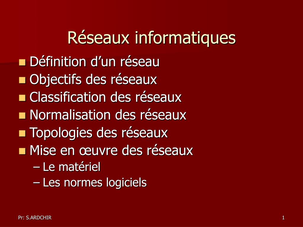 PPT - Réseaux informatiques PowerPoint Presentation, free download - ID ...