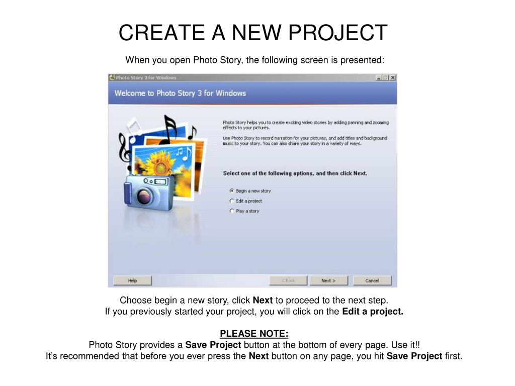 PPT - CREATE A NEW PROJECT PowerPoint Presentation, free download - ID ...