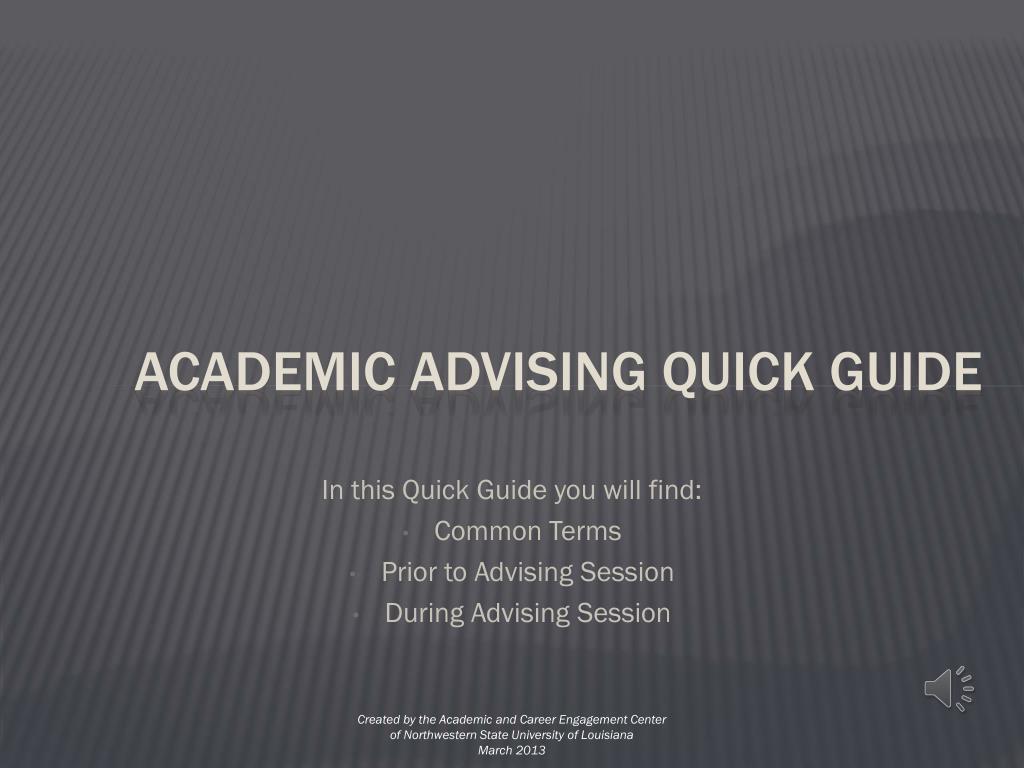 PPT - Academic Advising Quick Guide PowerPoint Presentation, free ...