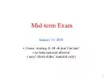 PPT - Mid-Term Examination PowerPoint Presentation, free download - ID ...