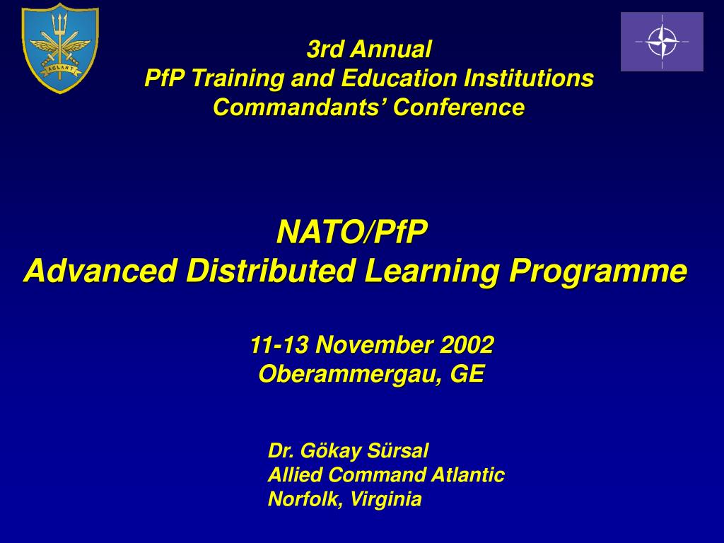 PPT - NATO/PfP Advanced Distributed Learning Programme PowerPoint ...