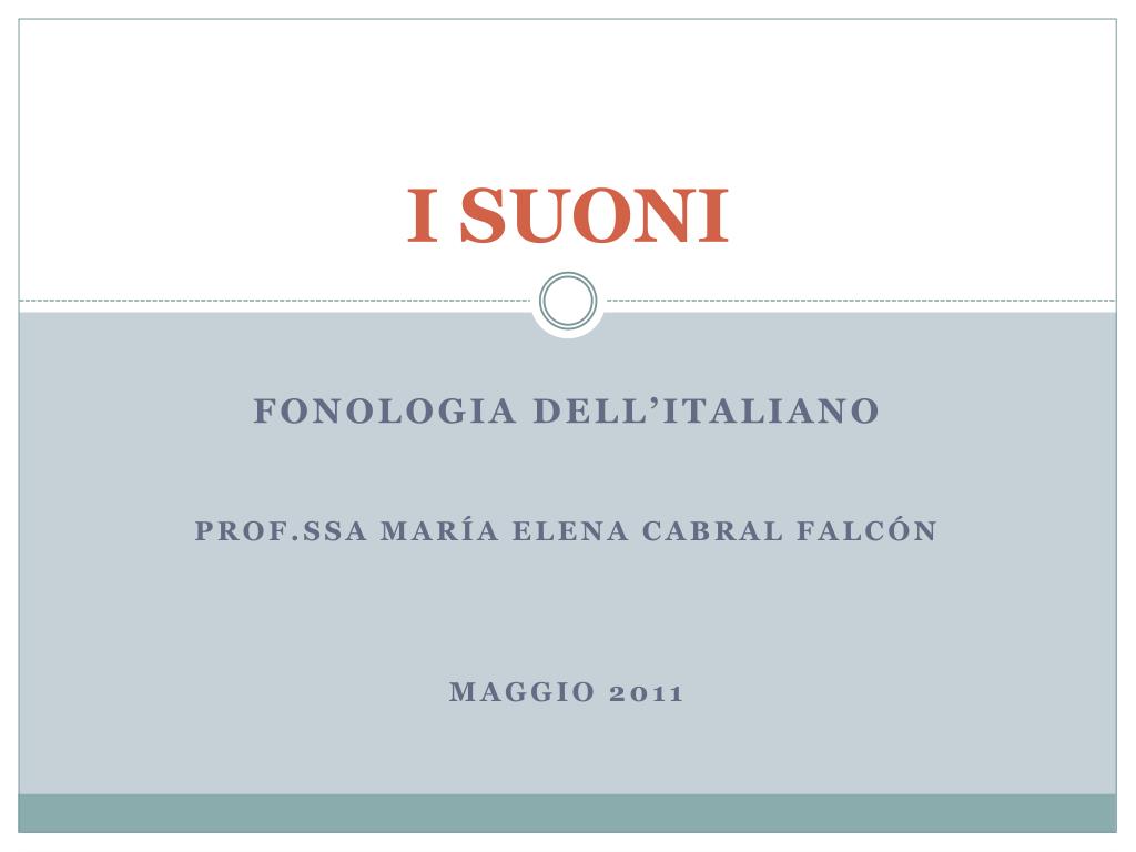 PPT - I SUONI PowerPoint Presentation, free download - ID:5034886