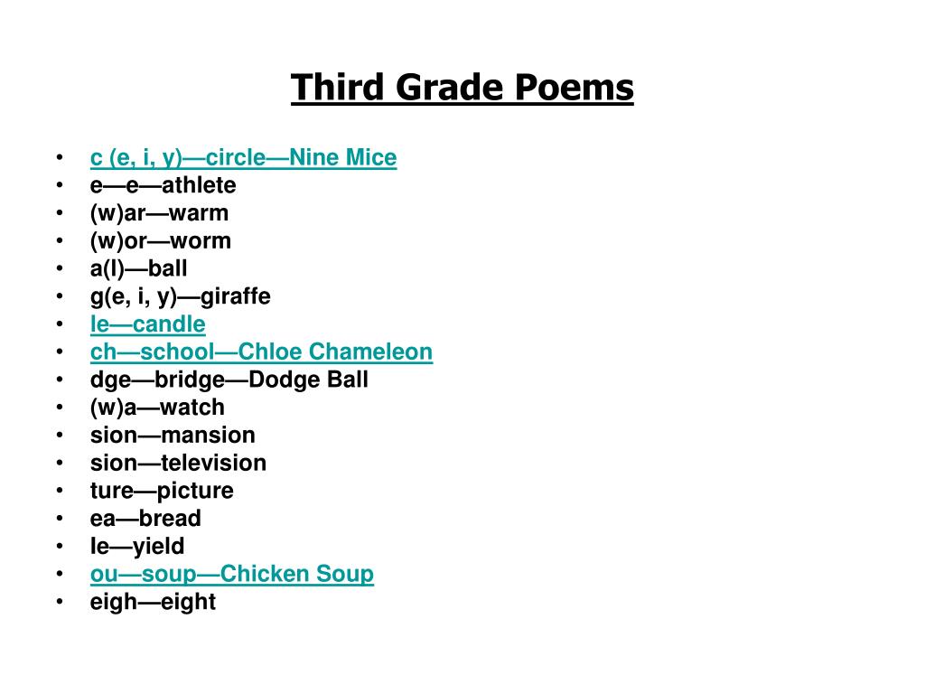 PPT - Third Grade Poems PowerPoint Presentation, free download - ID:5037606
