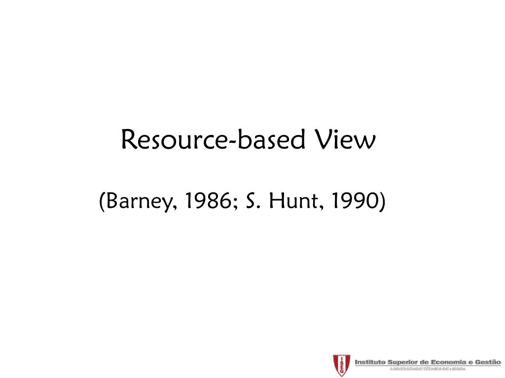 PPT - Resource-based View PowerPoint Presentation, free download - ID ...