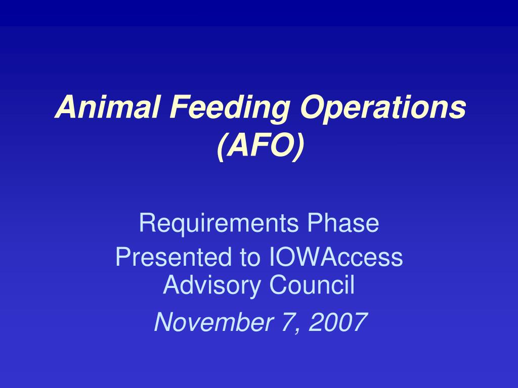 PPT - Animal Feeding Operations (AFO) PowerPoint Presentation, free ...