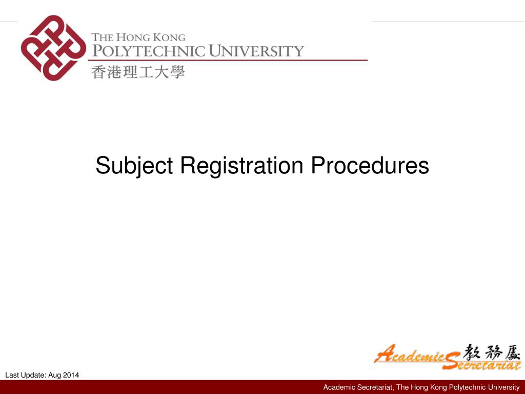 PPT - Subject Registration Procedures PowerPoint Presentation, free ...