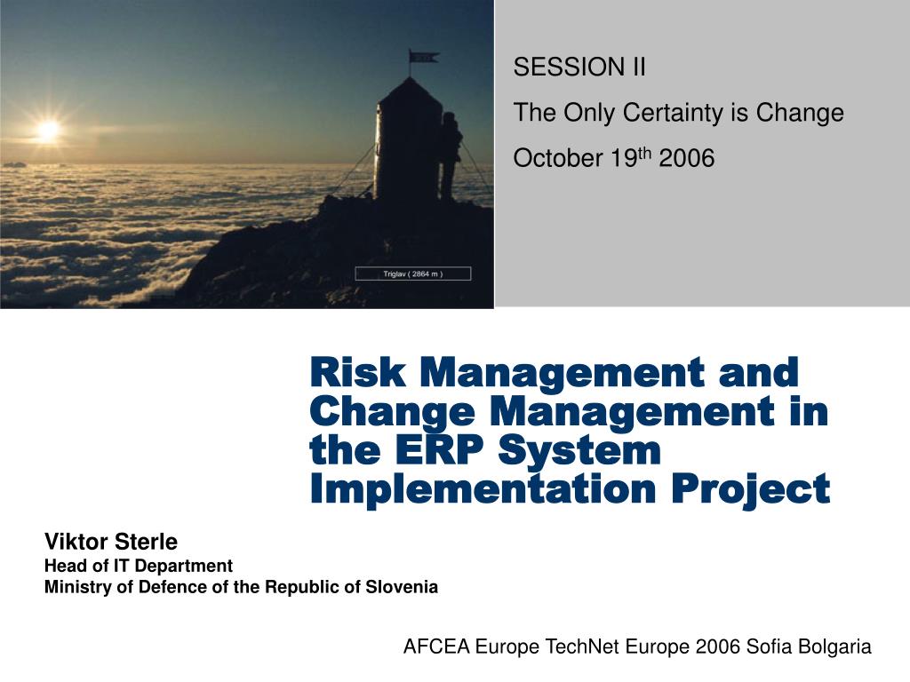 PPT - Risk Management and Change Management in the ERP System ...