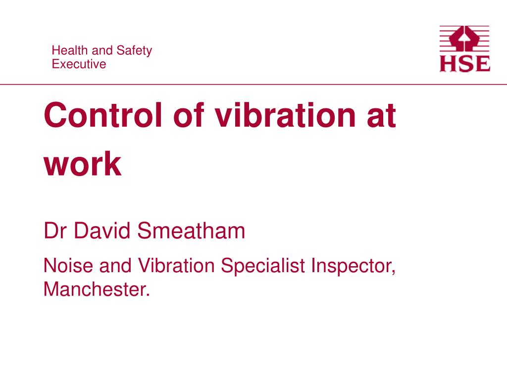 PPT - Control of vibration at work PowerPoint Presentation, free ...