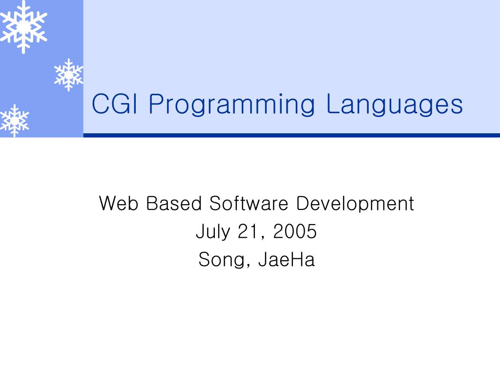 PPT - CGI Programming Languages PowerPoint Presentation, free download - ID:5056140