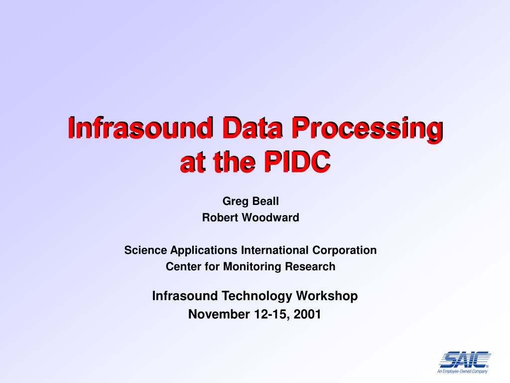 PPT - Infrasound Data Processing at the PIDC PowerPoint Presentation, free download - ID:5056446