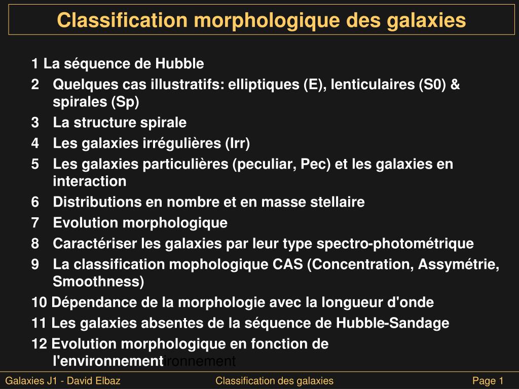 PPT - Classification morphologique des galaxies PowerPoint Presentation - ID:5057153