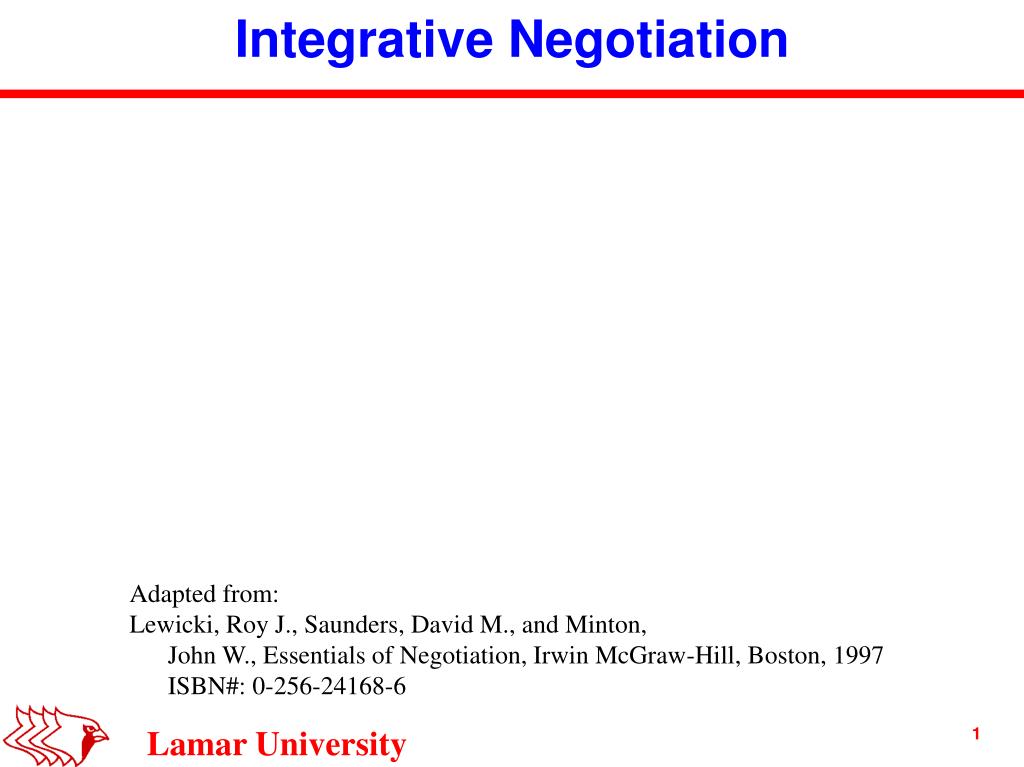 PPT - Integrative Negotiation PowerPoint Presentation, free download ...