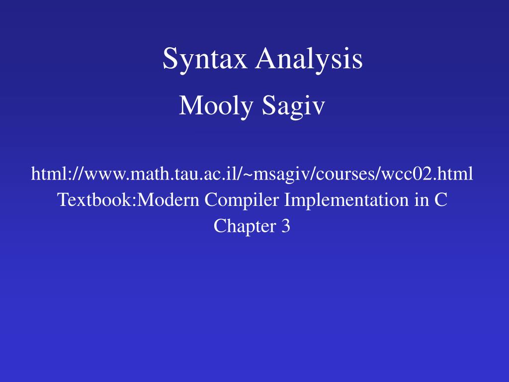 PPT - Syntax Analysis PowerPoint Presentation, free download - ID:5057678