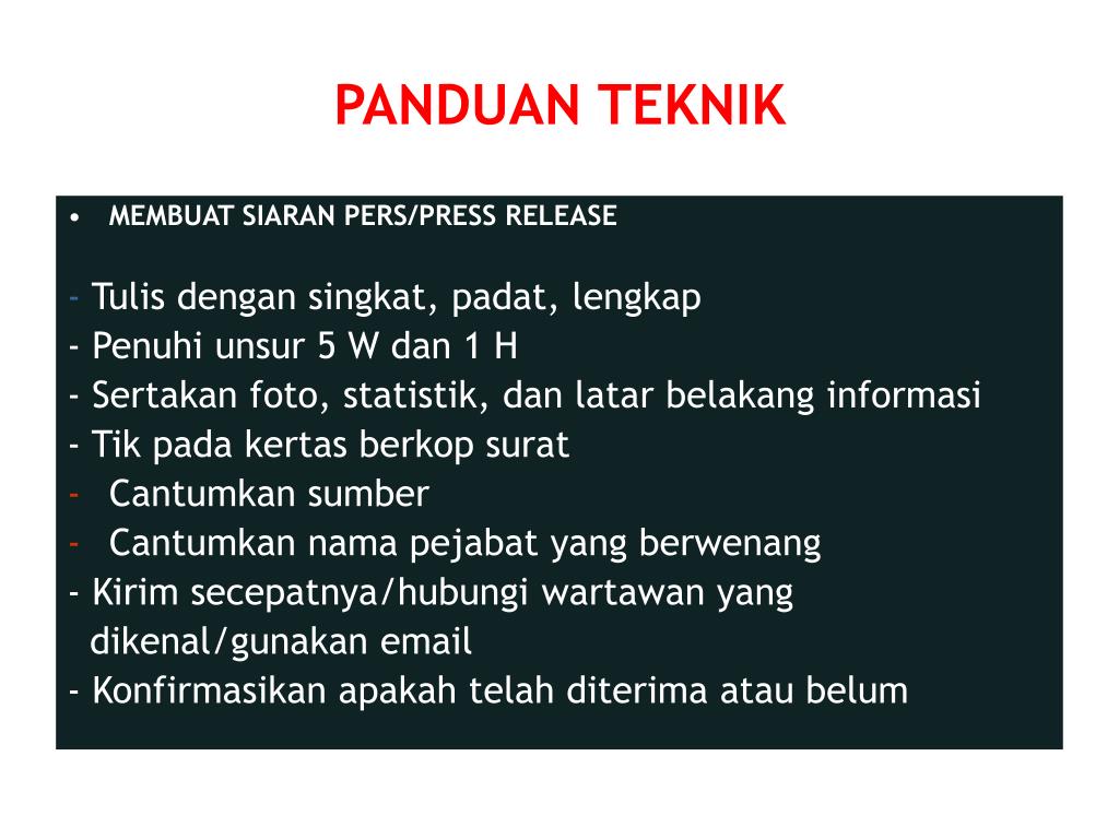 PPT - PANDUAN TEKNIK PowerPoint Presentation, free download - ID:5058212