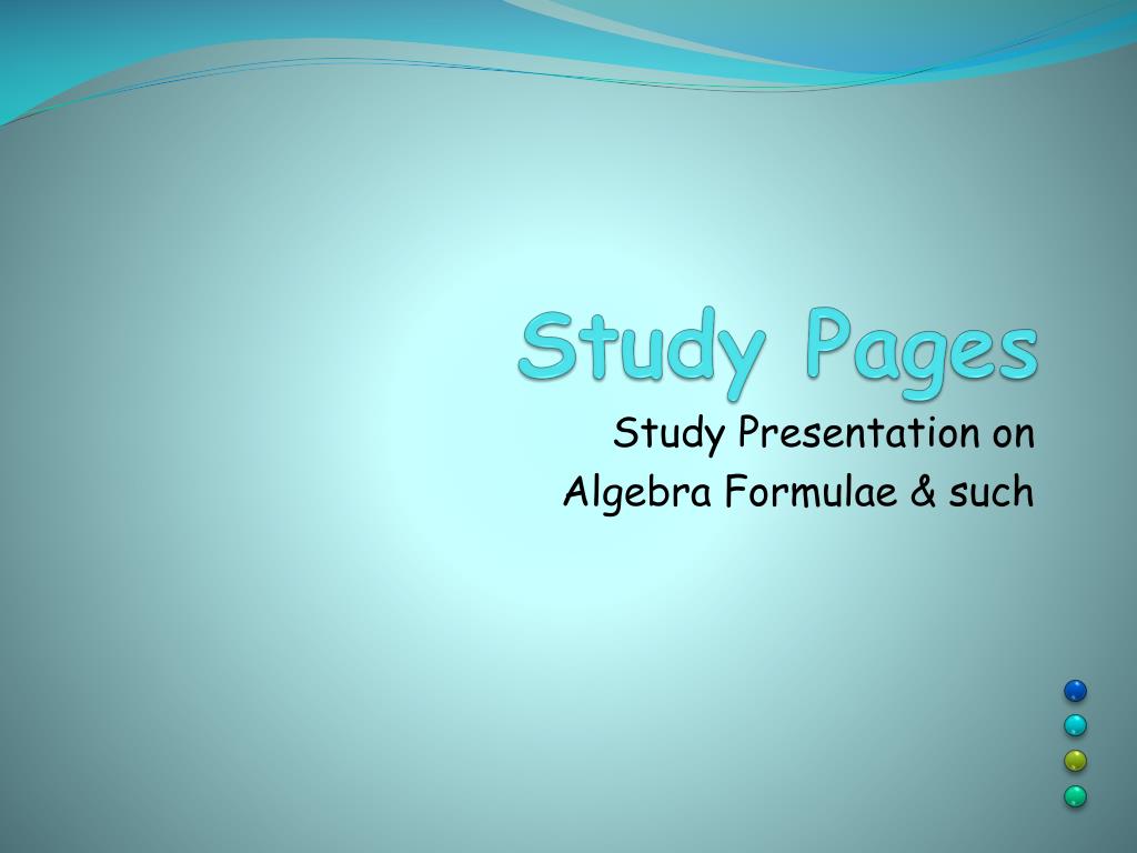 PPT - Study Pages PowerPoint Presentation, free download - ID:5058238