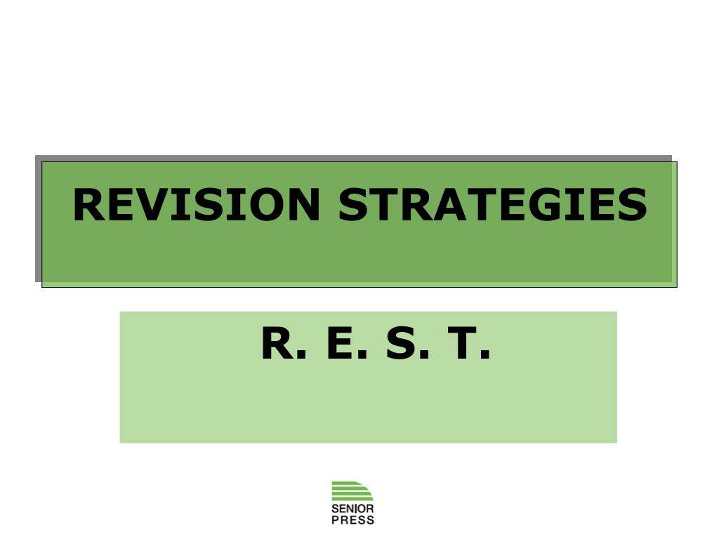 PPT - REVISION STRATEGIES PowerPoint Presentation, free download - ID ...