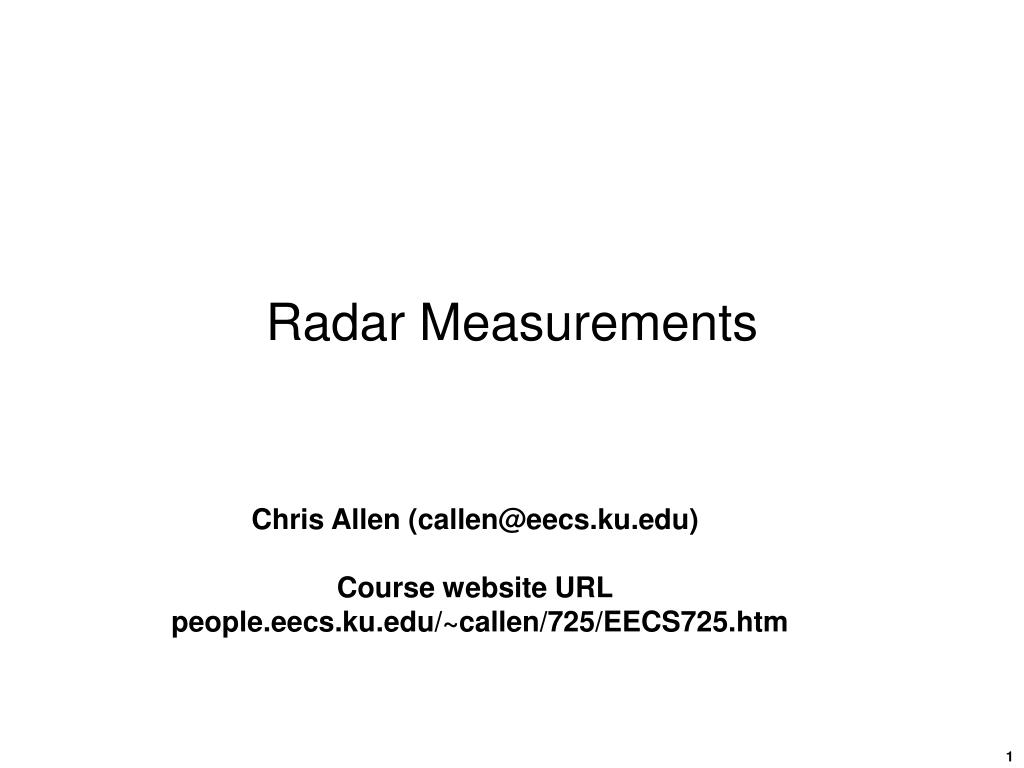 PPT - Radar Measurements PowerPoint Presentation, free download - ID ...
