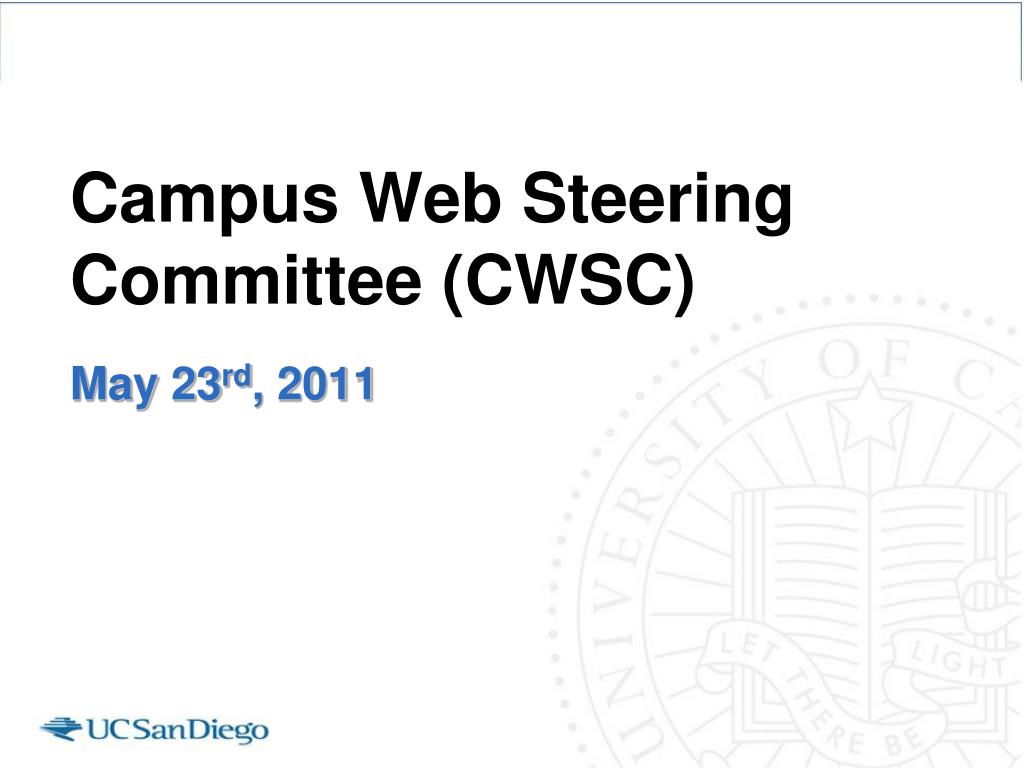 PPT - Campus Web Steering Committee (CWSC) PowerPoint Presentation ...
