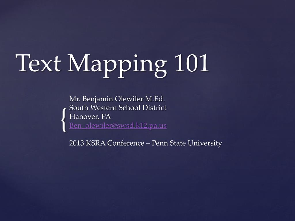 PPT - Text Mapping 101 PowerPoint Presentation, free download - ID:5060335