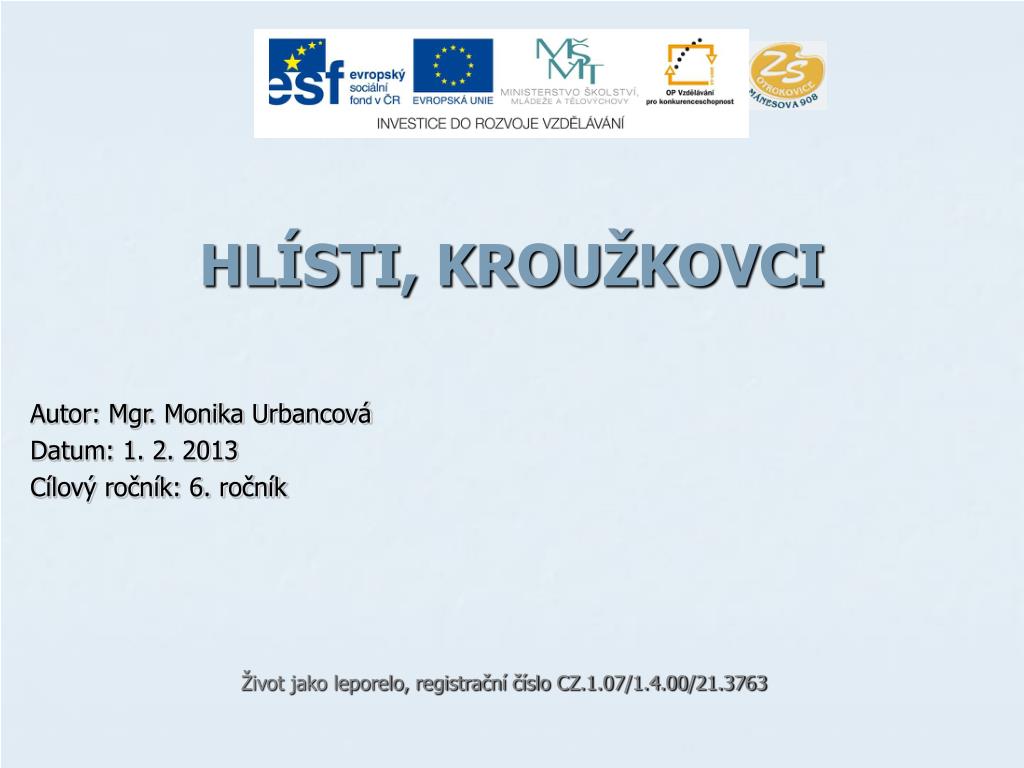 PPT - HLÍSTI, KROUŽKOVCI PowerPoint Presentation, free download - ID ...