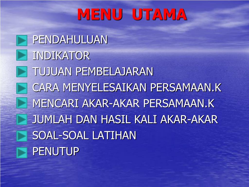 PPT - MENU UTAMA PowerPoint Presentation, free download - ID:5063343