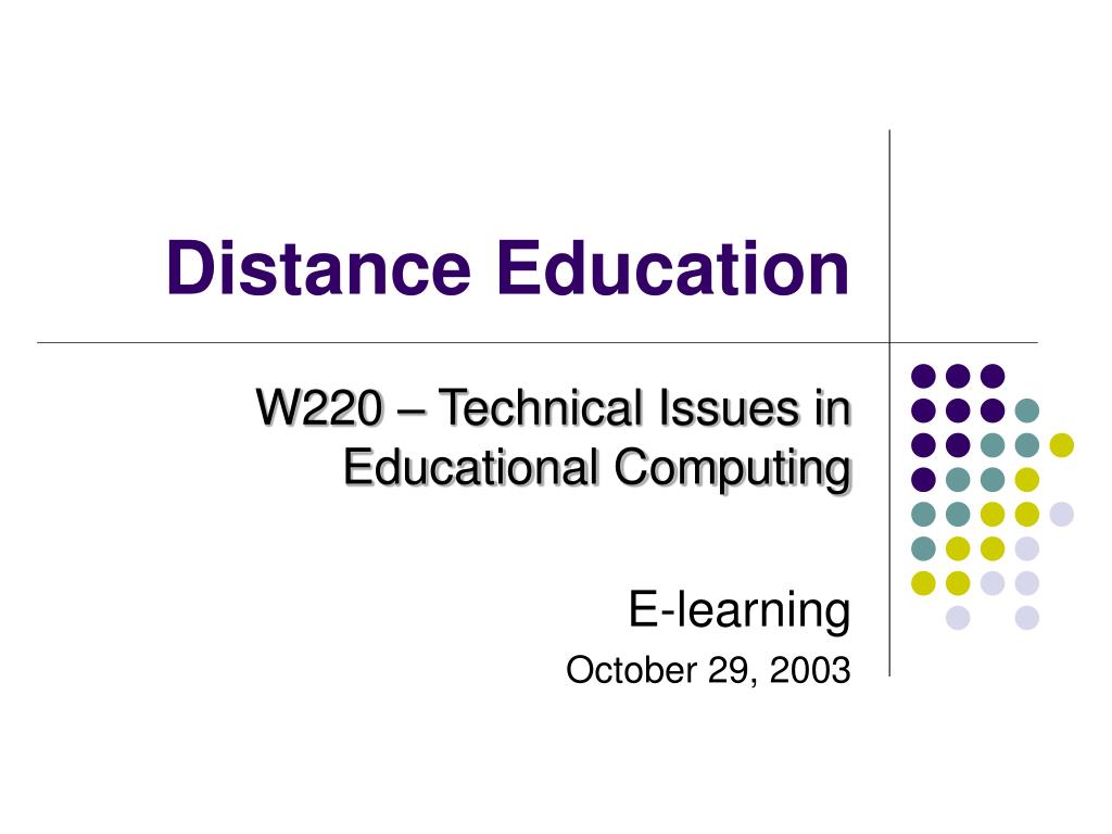 PPT - Distance Education PowerPoint Presentation, free download - ID ...